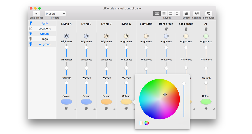 LIFXstyle - LIFX controller for Mac.