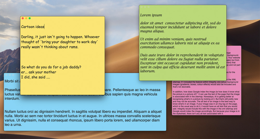 Keep beautiful notes, lose the text formatting : Plain Text Stickies ...